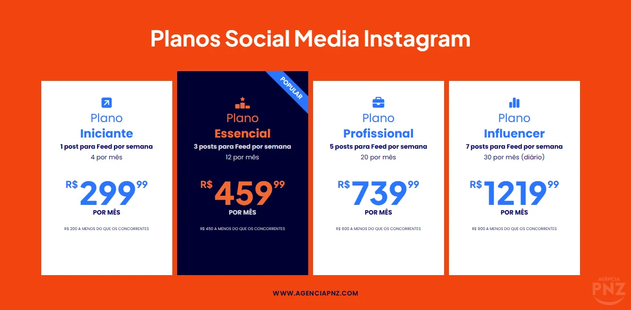 Pacote Social Media Instagram - Planos de gestão Redes Sociais ...